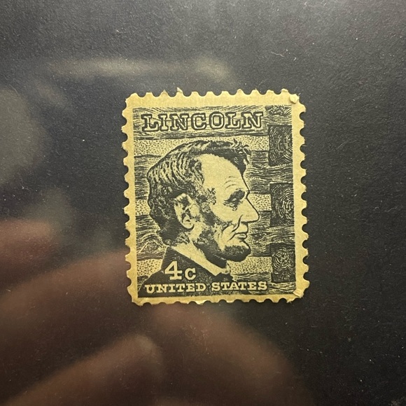 Other | Vintage Black White Abraham Lincoln 4 Cent Postage Stamp 1965 ...